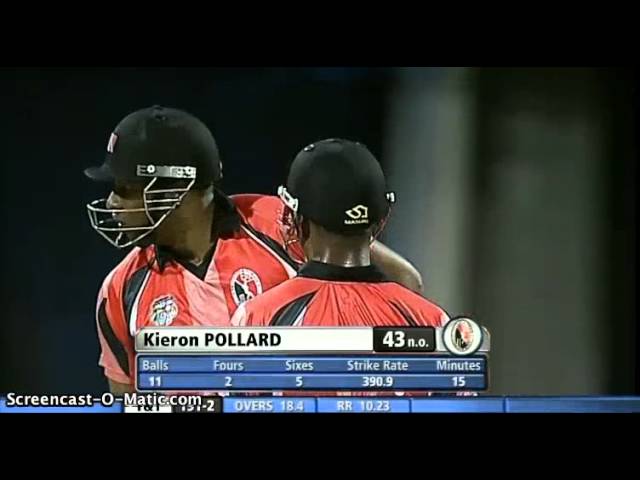 Watch: Injured Pollard smashes record breaking fifty